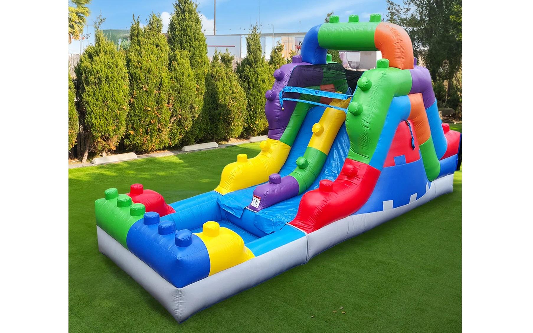 42' Mega Blocks Obstacle Course Bouncer with Water Slide by Party Jump Rentals Inc - Bouncy ...